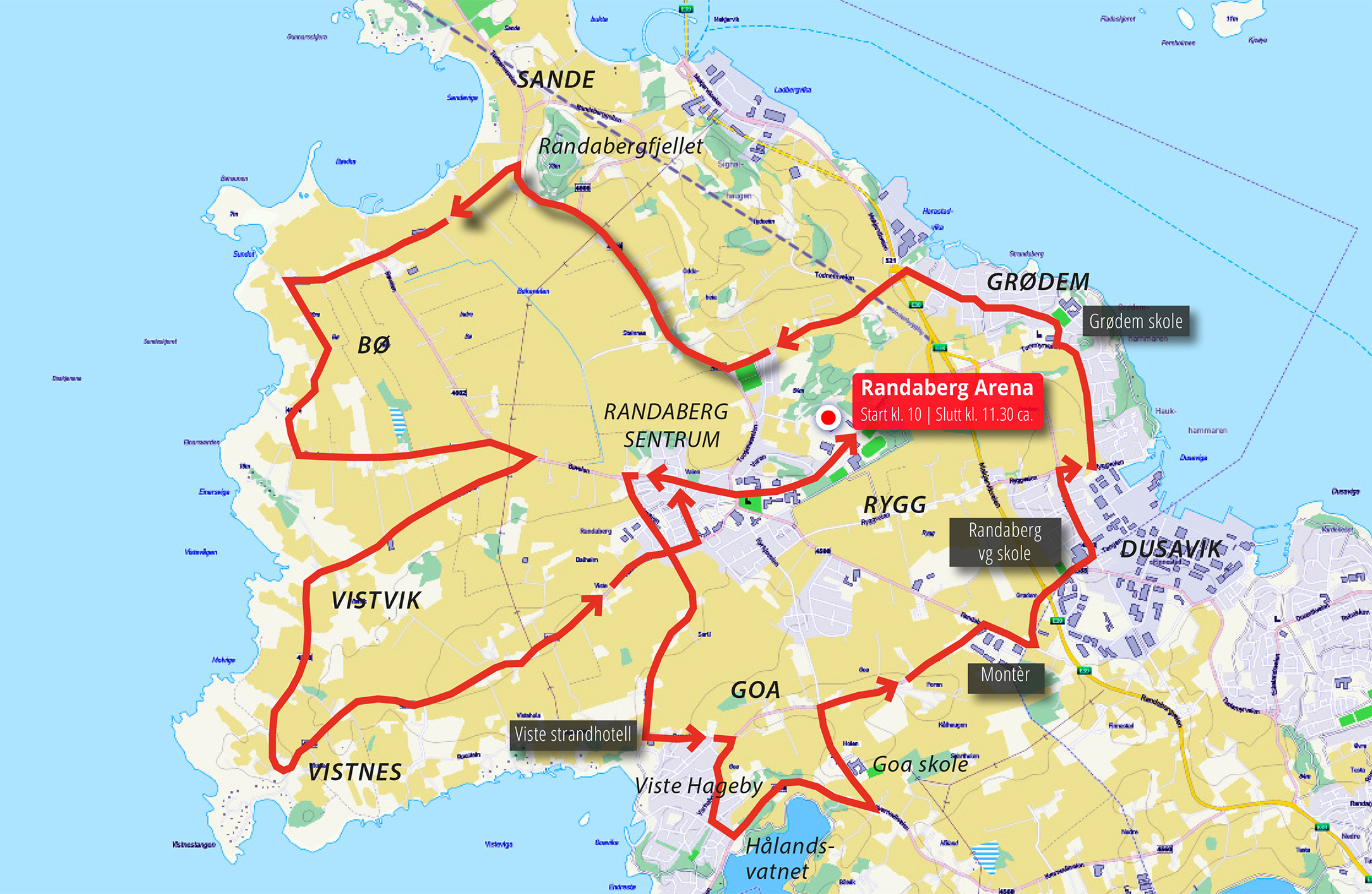 Randaberg rundt, bilkortesje